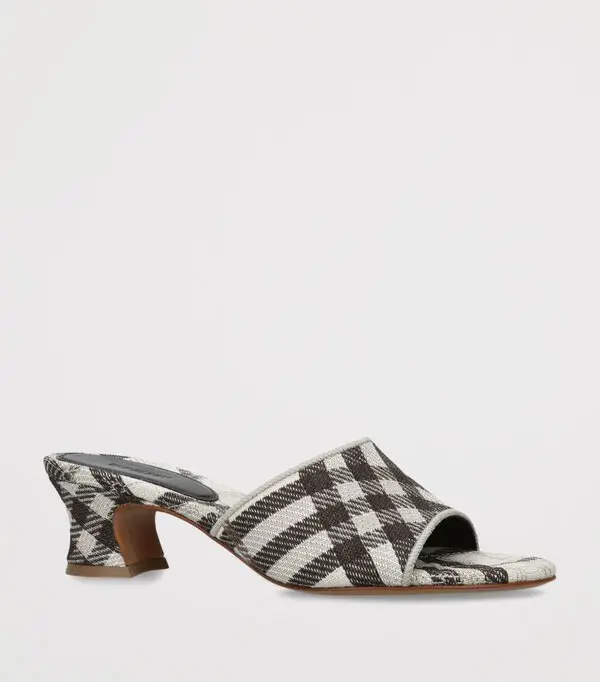 Burberry Check Sloane Mules 45 - Beige