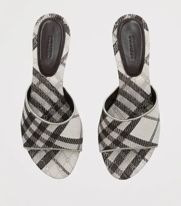 Burberry Check Sloane Mules 45 - Beige