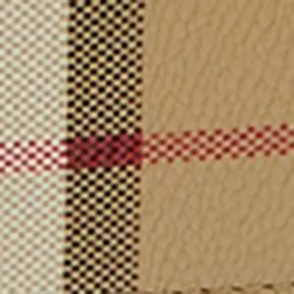 Burberry Leather And Check Reversible Tb Belt - Beige