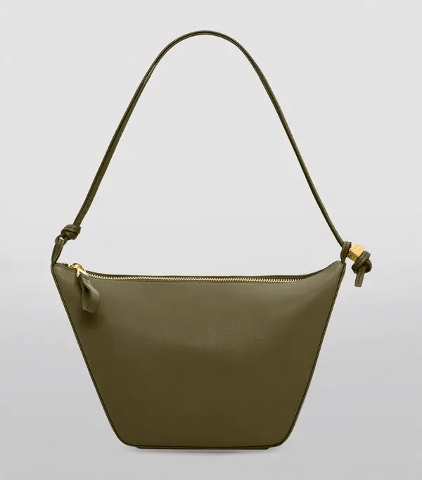 Loewe Mini Hammock Leather Shoulder Bag - Green