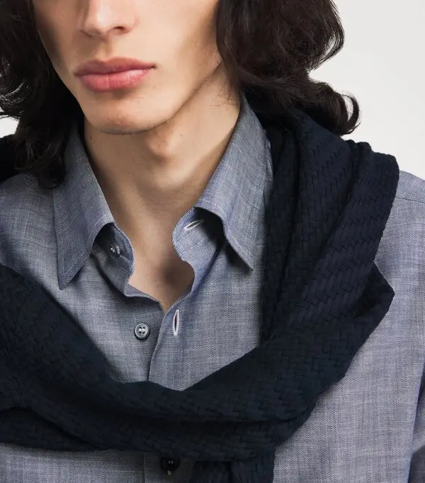 Brioni Cotton Point Collar Shirt