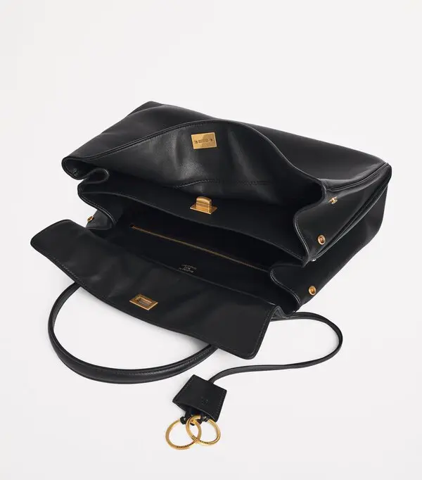 Balenciaga Medium Calfskin Rodeo Shoulder Bag - Black