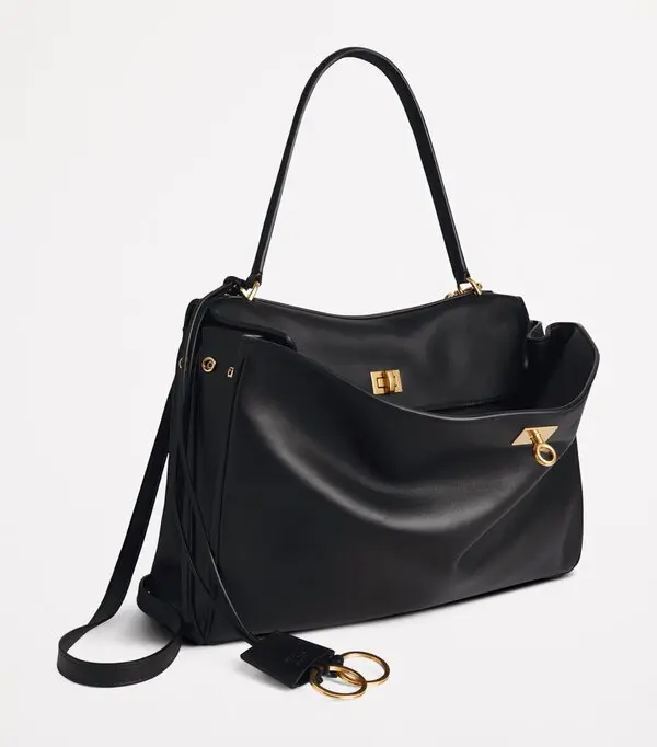 Balenciaga Medium Calfskin Rodeo Shoulder Bag - Black