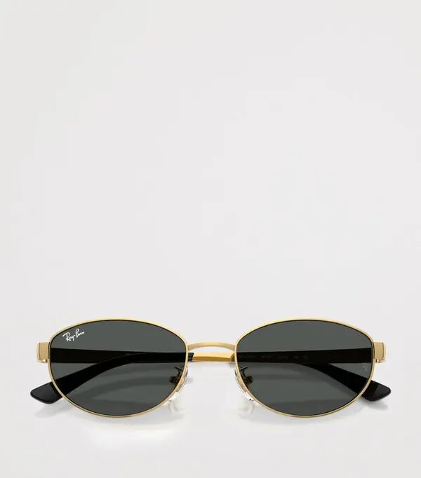 Ray-ban Rb3774d Metal Oval Sunglasses