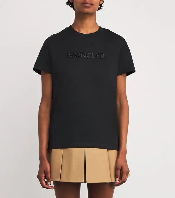 Moncler Cotton Logo T-shirt - Black