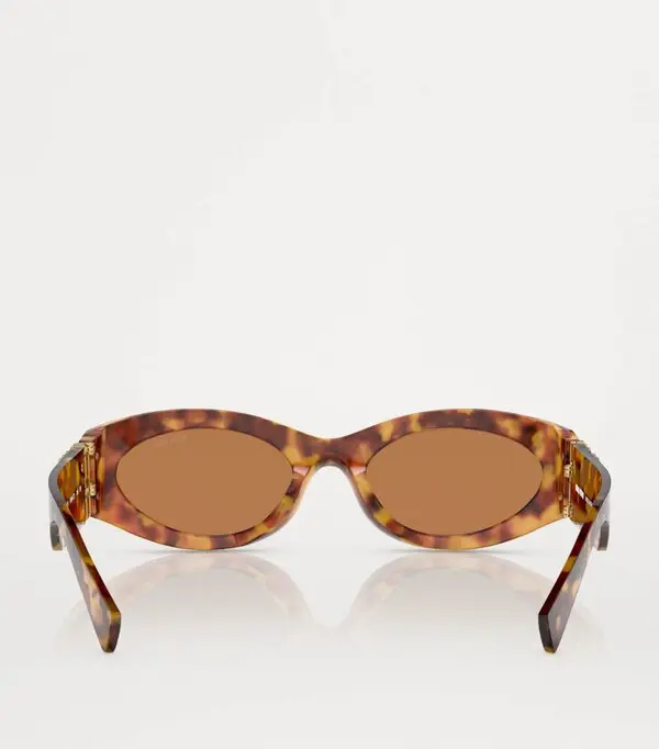 Miu Miu Acetate Oval Mu11ws Sunglasses - Brown