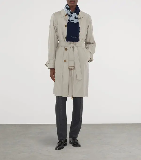 Burberry Wool Wide Ekd Scarf