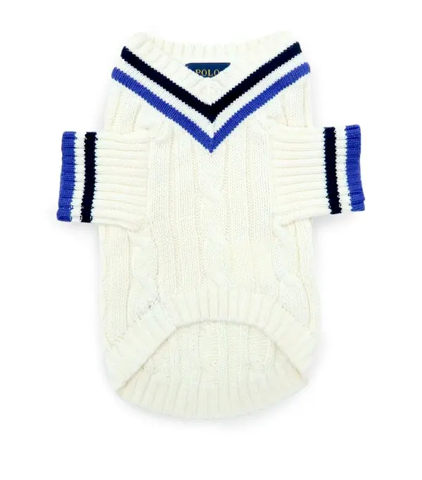 Ralph Lauren Cotton Cricket Dog Sweater - Neutral