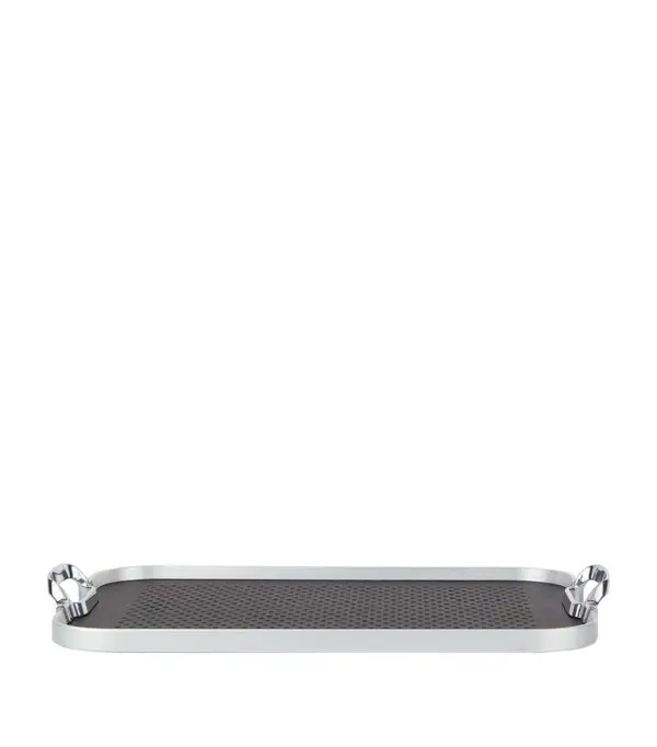 KAYMET Rubber Grip Cut-out Handle Tray - Black