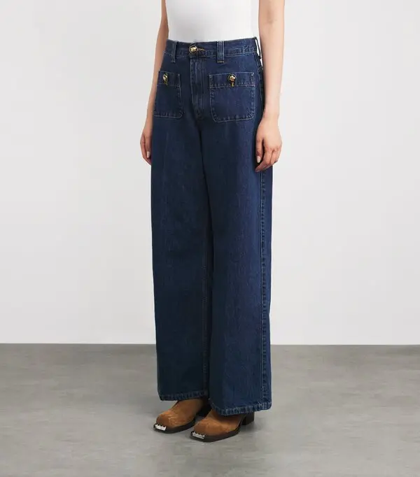 Sandro Wide-leg Jeans - Blue