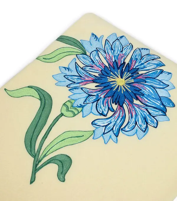 Loretta Caponi Virgin Wool Cornflower Throw