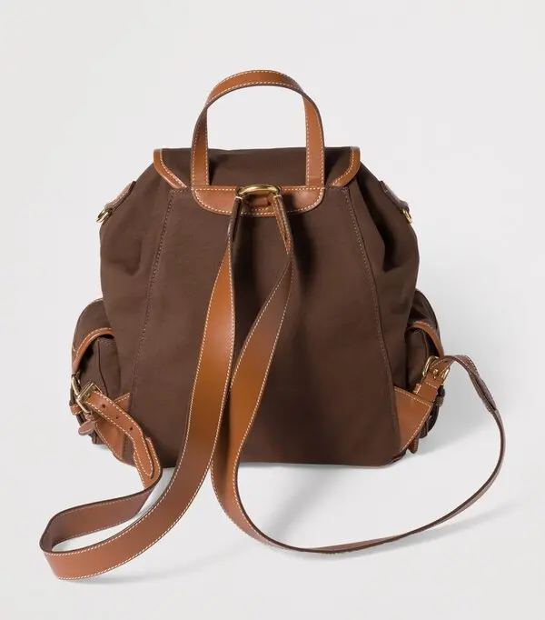 Miu Miu Canvas And Leather Backpack