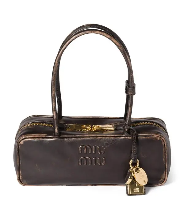 Miu Miu Leather Beau Top-handle Bag - Brown