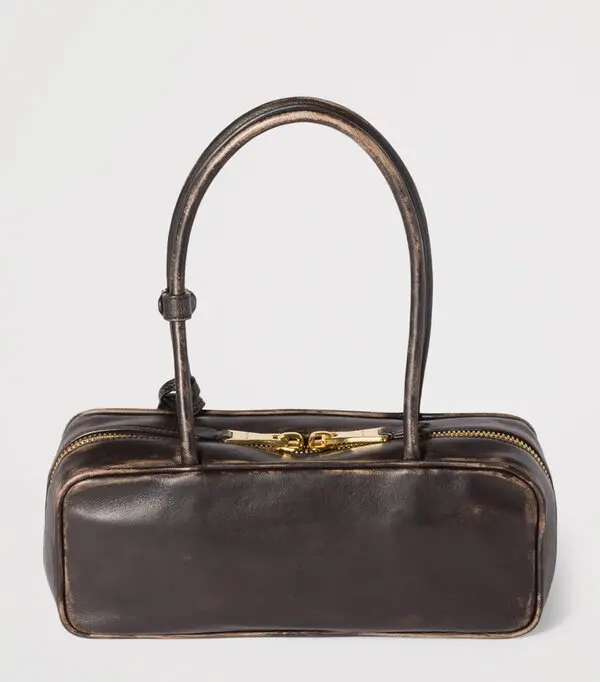 Miu Miu Leather Beau Top-handle Bag - Brown