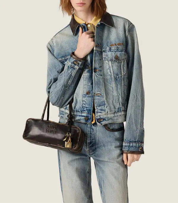 Miu Miu Leather Beau Top-handle Bag - Brown