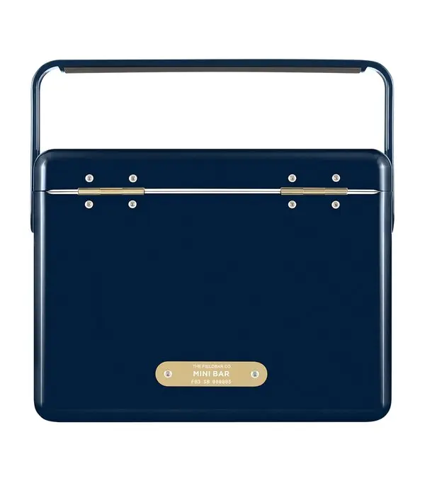 FIELDBAR Mini Bar Cooler Box With Leather Sling - Blue