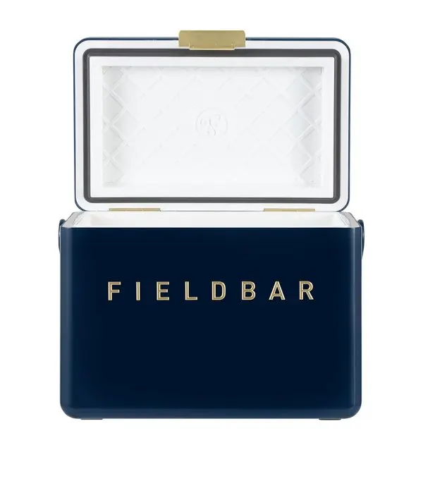 FIELDBAR Mini Bar Cooler Box With Leather Sling - Blue