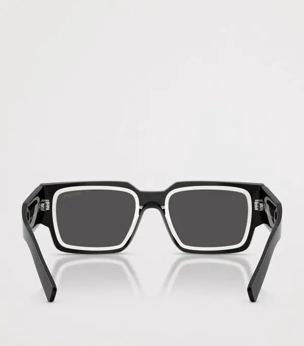 Prada Acetate Rectangular Sunglasses