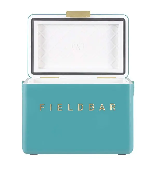 FIELDBAR Mini Bar Cooler Box With Leather Sling - Blue
