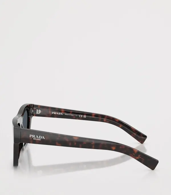 Prada Acetate Rectangular Sunglasses - Brown