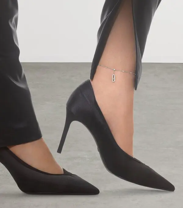 Messika Move Uno Diamond Anklet In White Gold