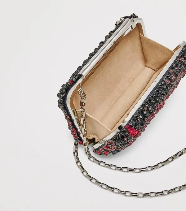Alexander McQueen Embellished T-bar Box Clutch