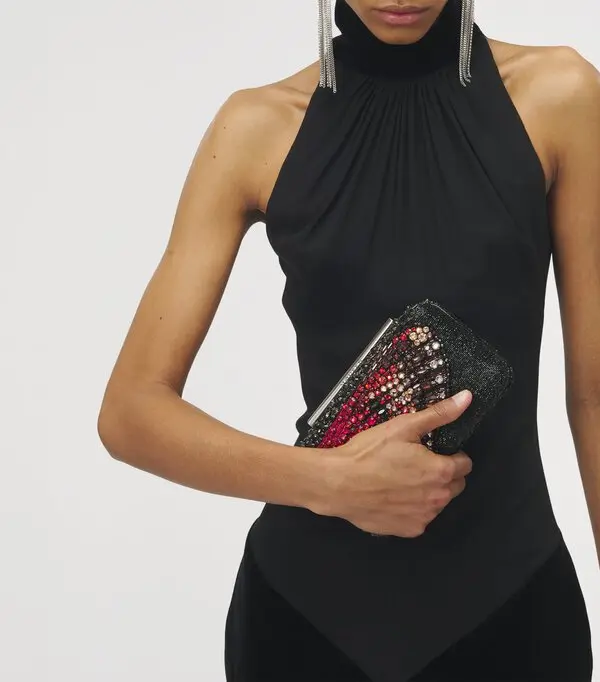 Alexander McQueen Embellished T-bar Box Clutch