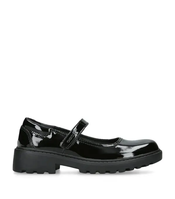 Geox Faux Leather Mary Jane Shoes