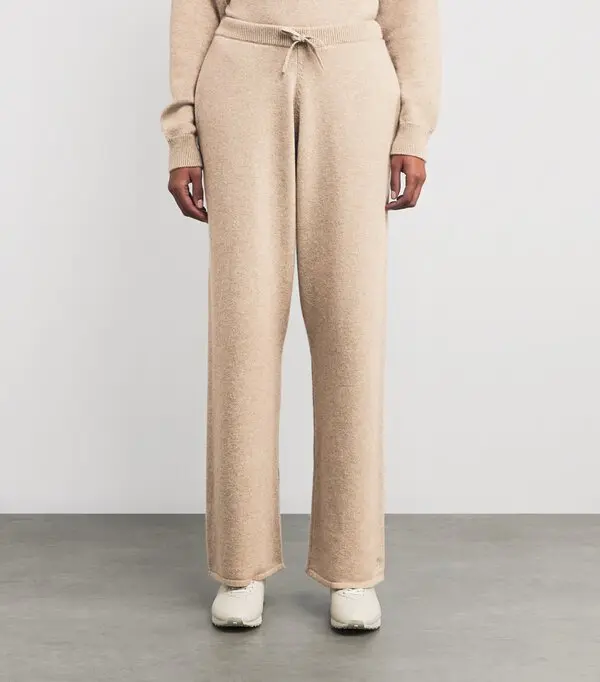 Harrods Cashmere Wide-leg Sweatpants - Beige