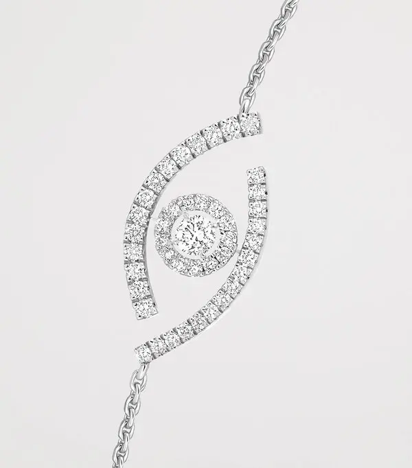 Messika Lucky Eye White Gold And Diamond Bracelet