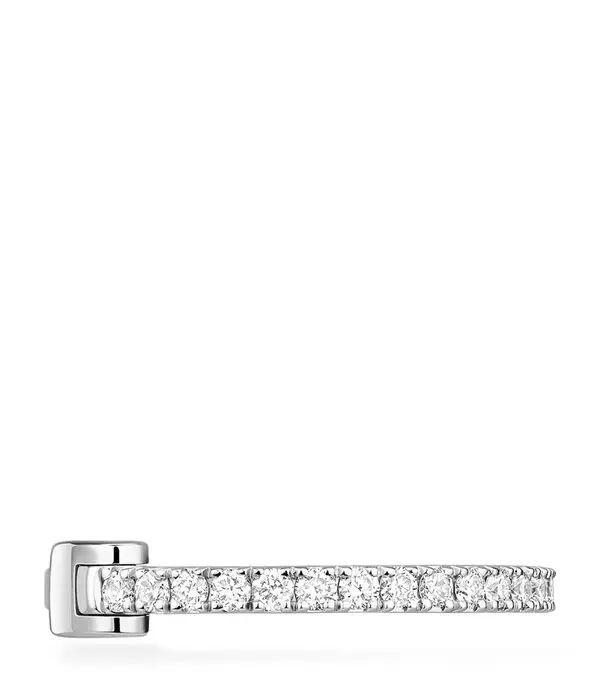 Messika Gatsby White Gold And Diamond Ear Cuff - Silver