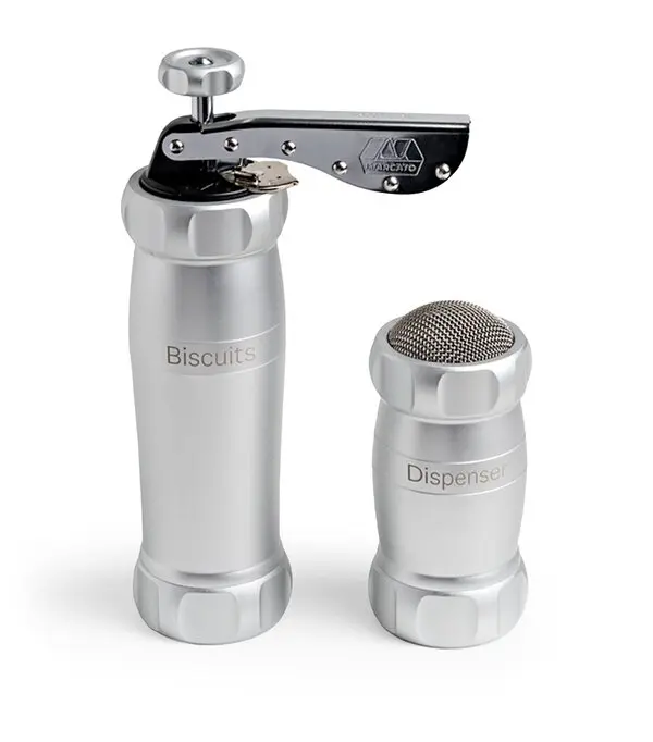MARCATO Aluminium Cookie Press And Dispenser Set - Silver