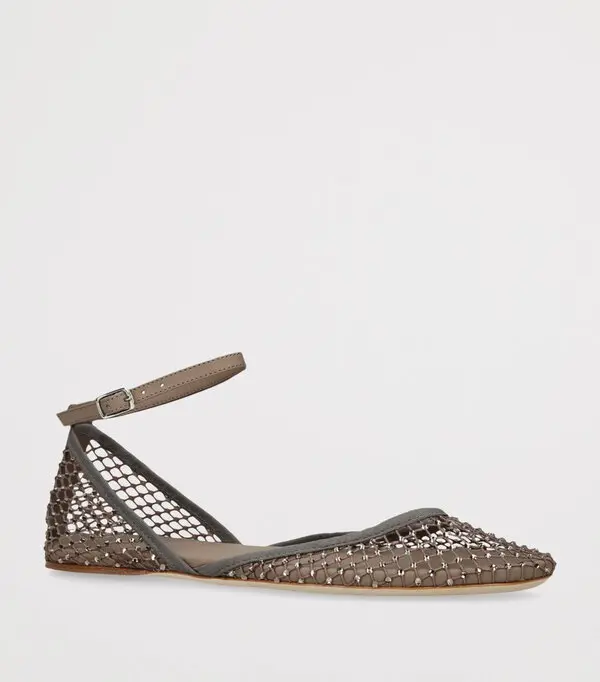 Christopher Esber Mesh Minette Ballet Flats - Brown