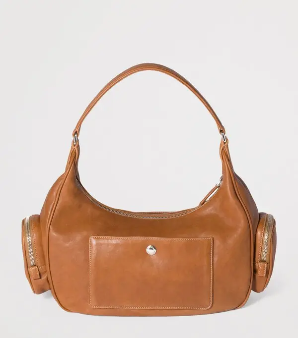 Miu Miu Nappa Leather Top-handle Pocket Bag - Brown
