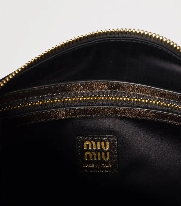 Miu Miu Nappa Leather Pocket Top-handle Bag - Brown