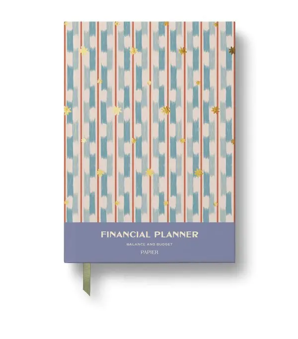 Papier Starry Ikat A5 Finance Planner - Blue