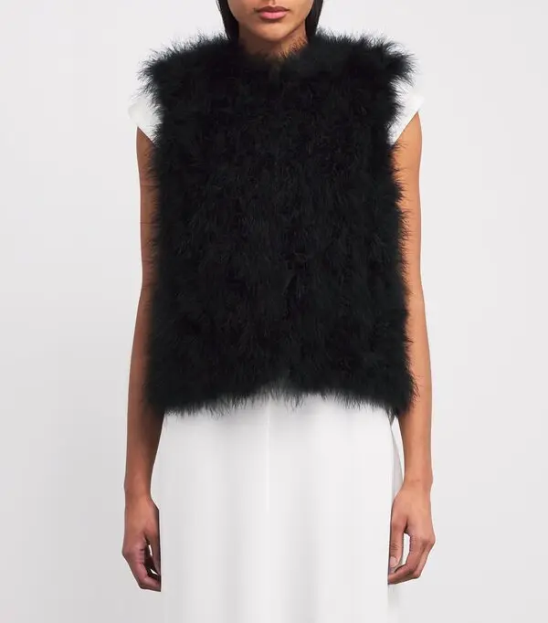YVES SALOMON Feather Gilet - Black
