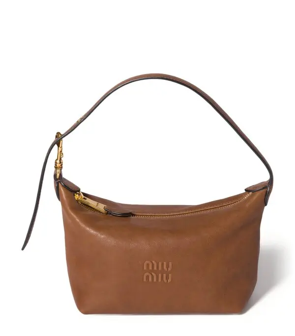Miu Miu Nappa Leather Pouch - Brown