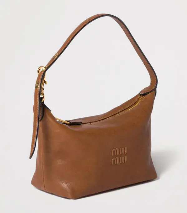 Miu Miu Nappa Leather Pouch - Brown