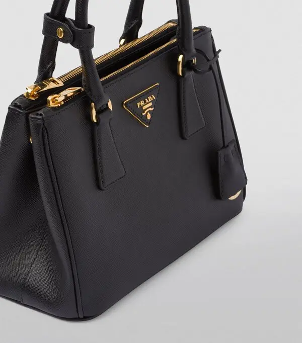 Prada Saffiano Leather Galleria Top-handle Bag - Black