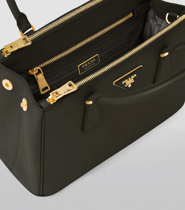 Prada Leather Galleria Top-handle Bag - Black
