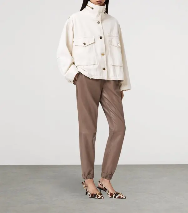 ALLSAINTS Leather Jen Sweatpants