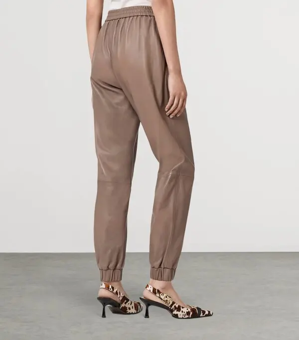ALLSAINTS Leather Jen Sweatpants
