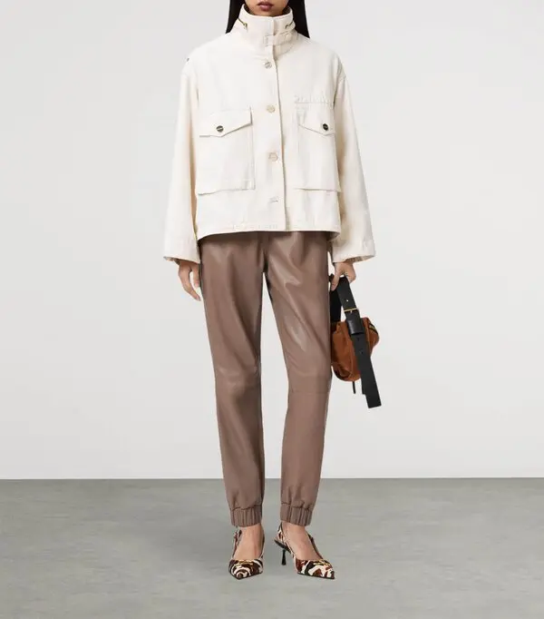ALLSAINTS Leather Jen Sweatpants