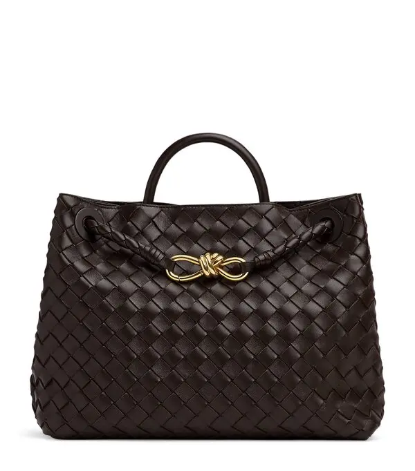Bottega Veneta Leather Andiamo Top-handle Bag - Grey