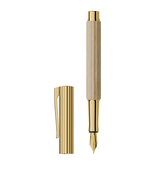 GRAF LANTZ Trim Hornbeam Wood Bloom Fountain Pen - Gold