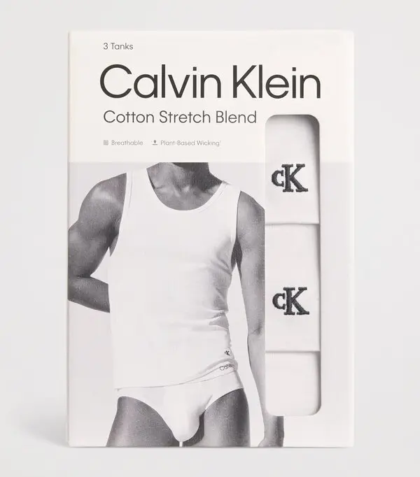Calvin Klein Stretch Cotton-blend Sleeveless Shirts