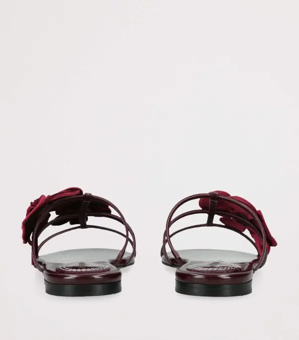 Zimmermann Orchid Leather Sandals - Red