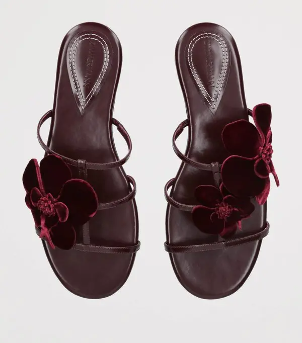 Zimmermann Orchid Leather Sandals - Red