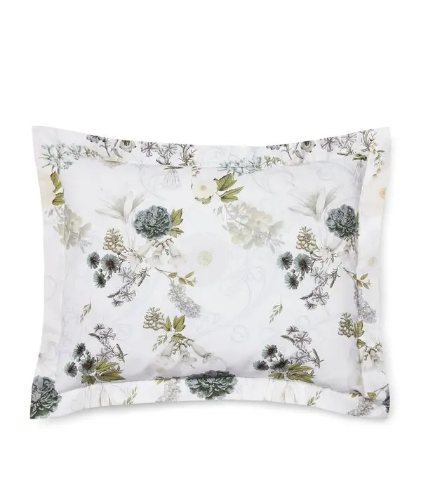 SFERRA Cotton Percale Incanto Sham Oxford Pillowcase - Grey